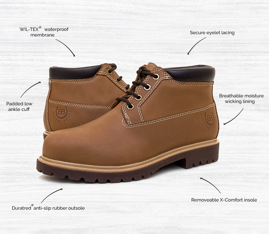 Delaware Storm Waterproof Short Boots - Mocha – Bareback Footwear