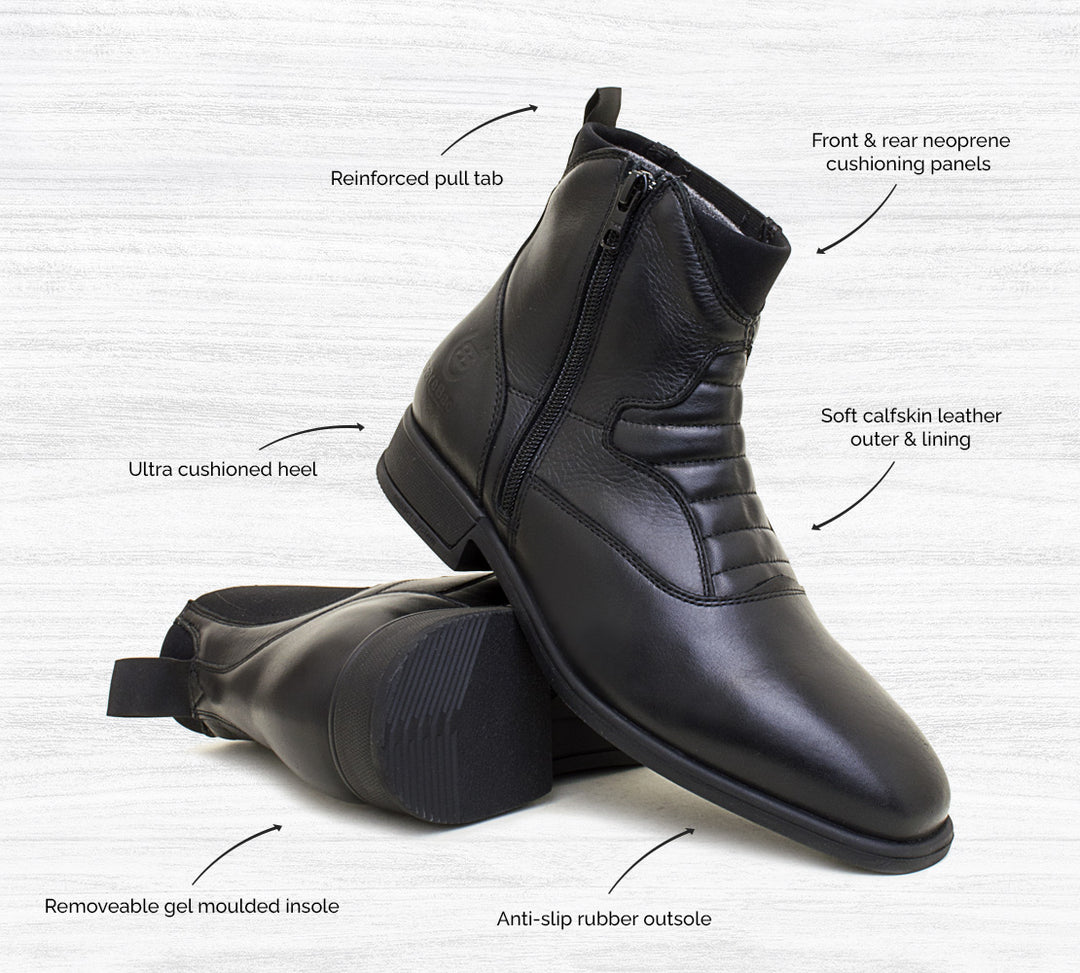 Rio Jodhpur Boots - Black - Bareback Footwear