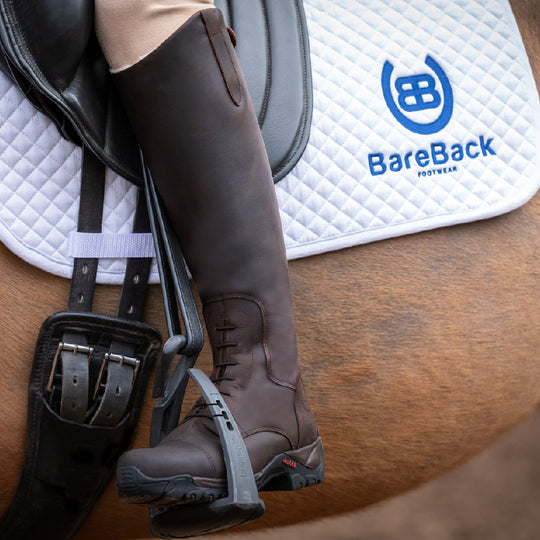 Nebraska Wool-lined Long Riding Boots - Brown – Bareback Footwear