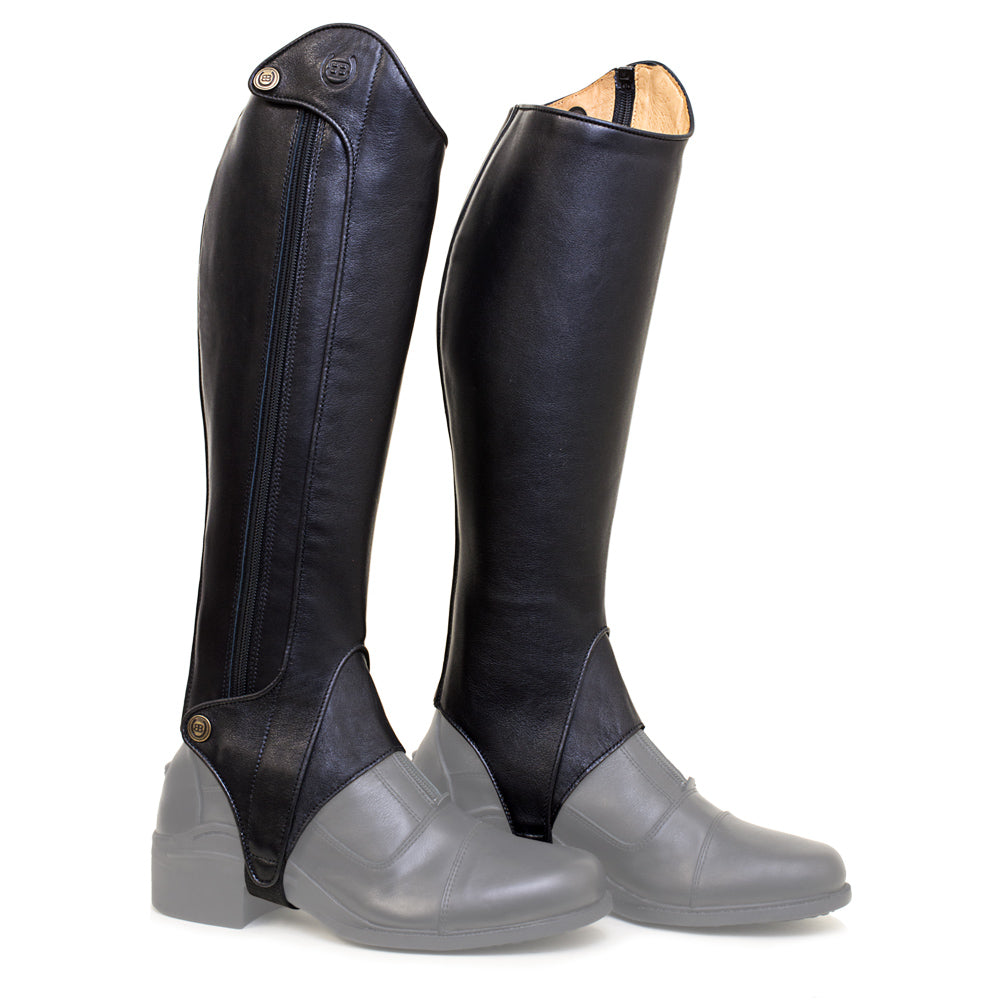Premium Leather Half Chaps – Perfect Fit & Comfort | Bareback Footwear
